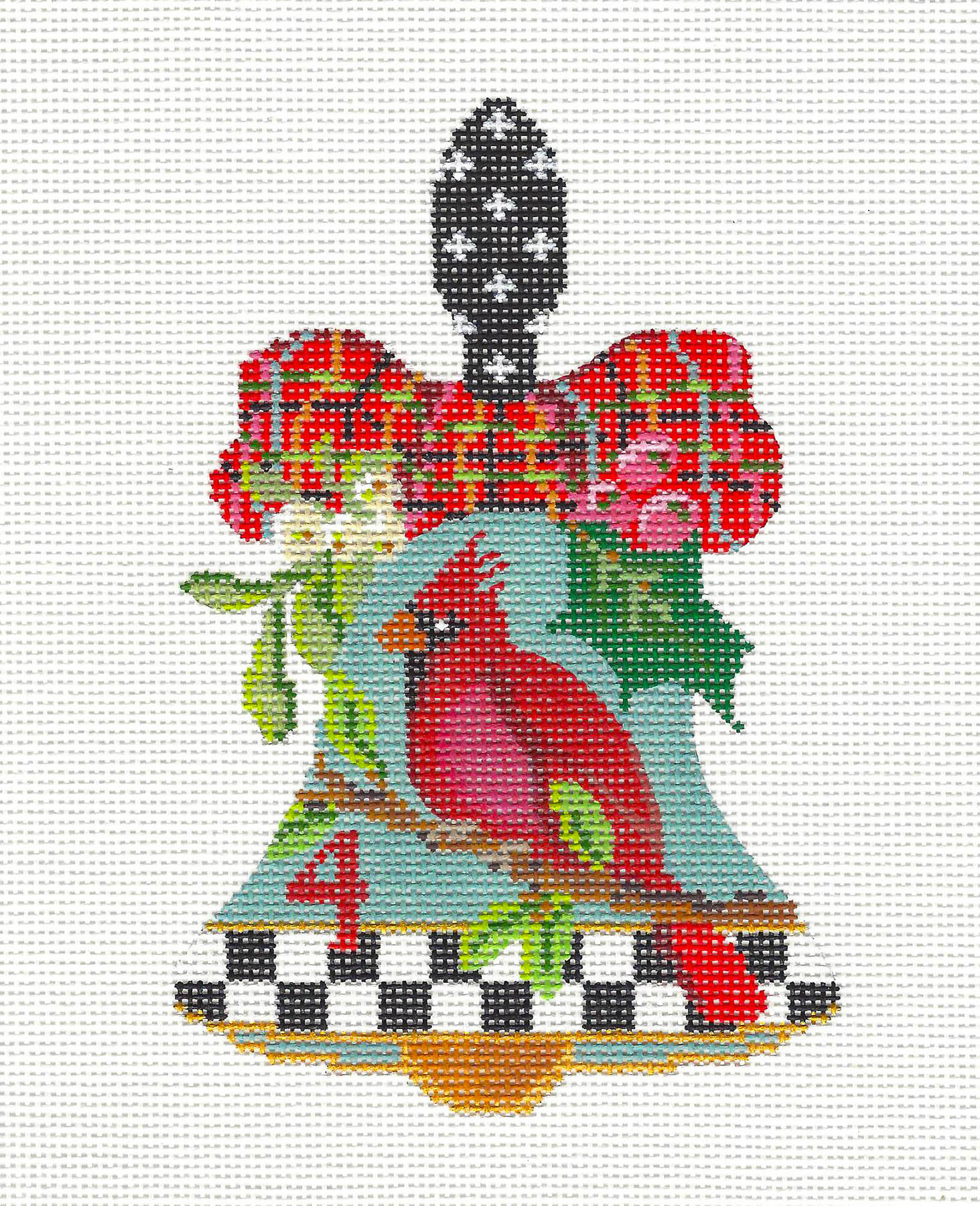 Bells – tagged "11 Pipers Piping" – Needlepoint by Wildflowers