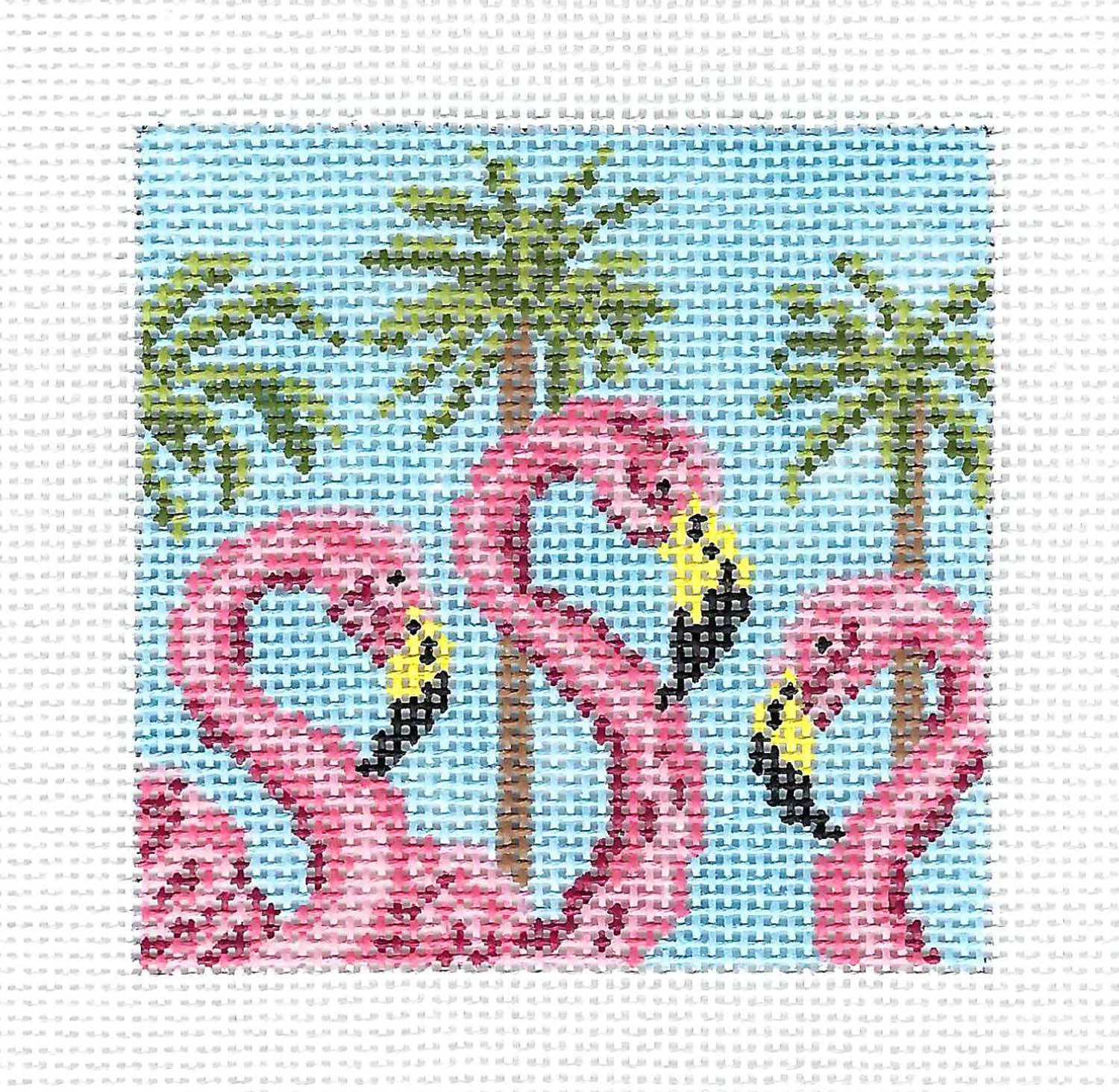 Shore Birds – tagged "Pink Flamingo on 13 Mesh Canvas" – Needlepoint by ...