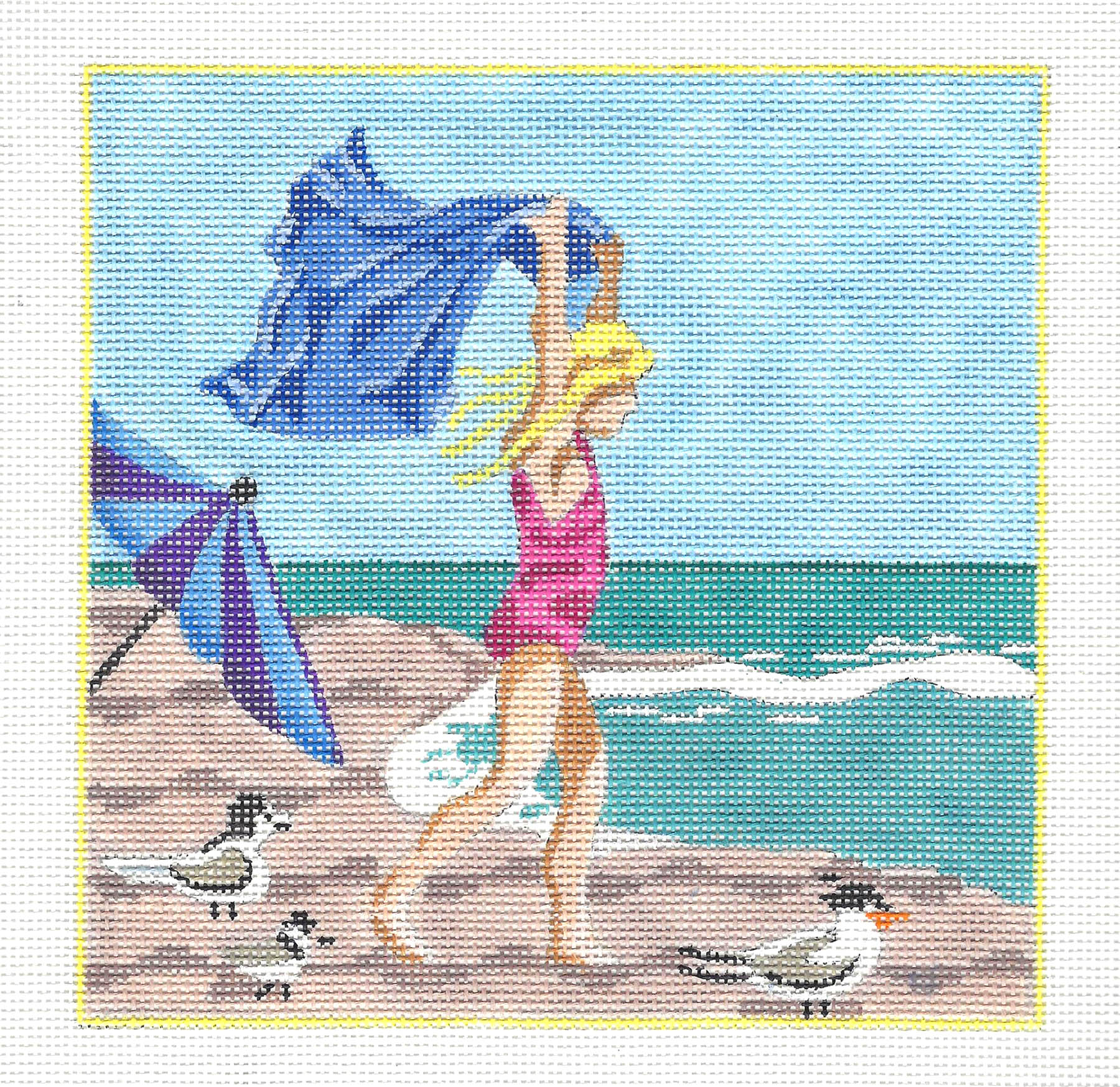 6" Square Design – Needlepoint by Wildflowers