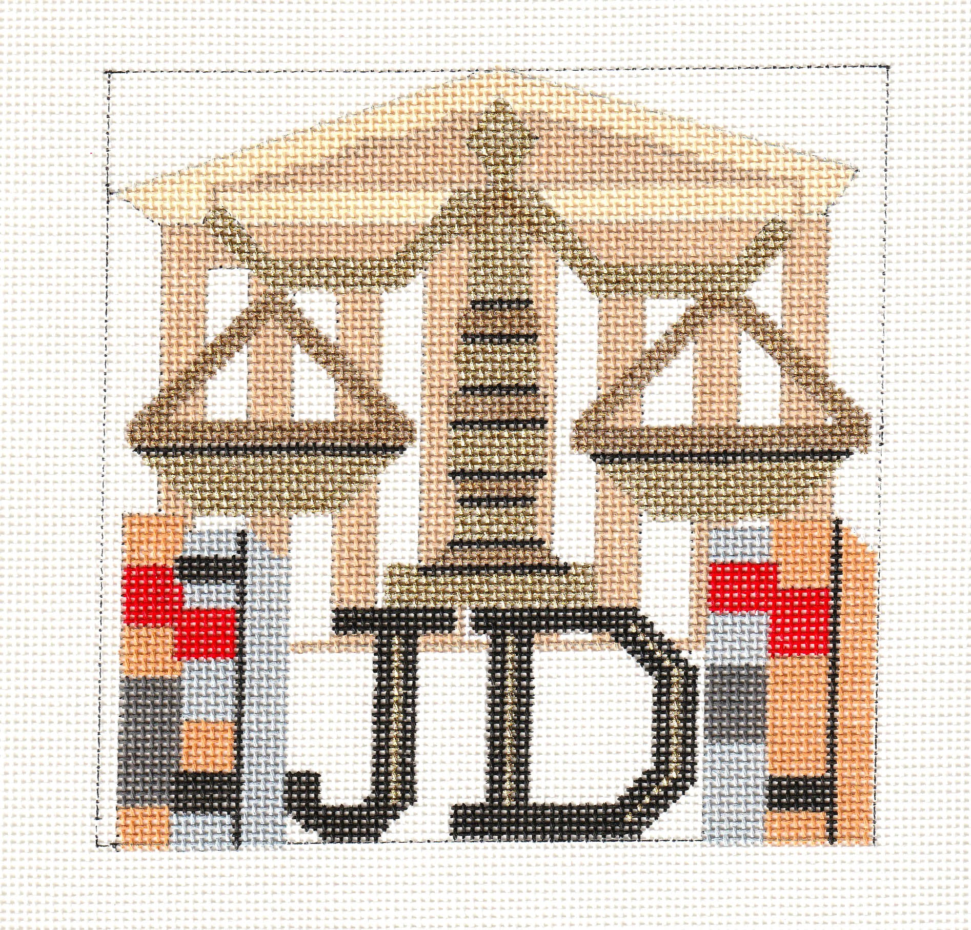 5" Square Design – Needlepoint by Wildflowers