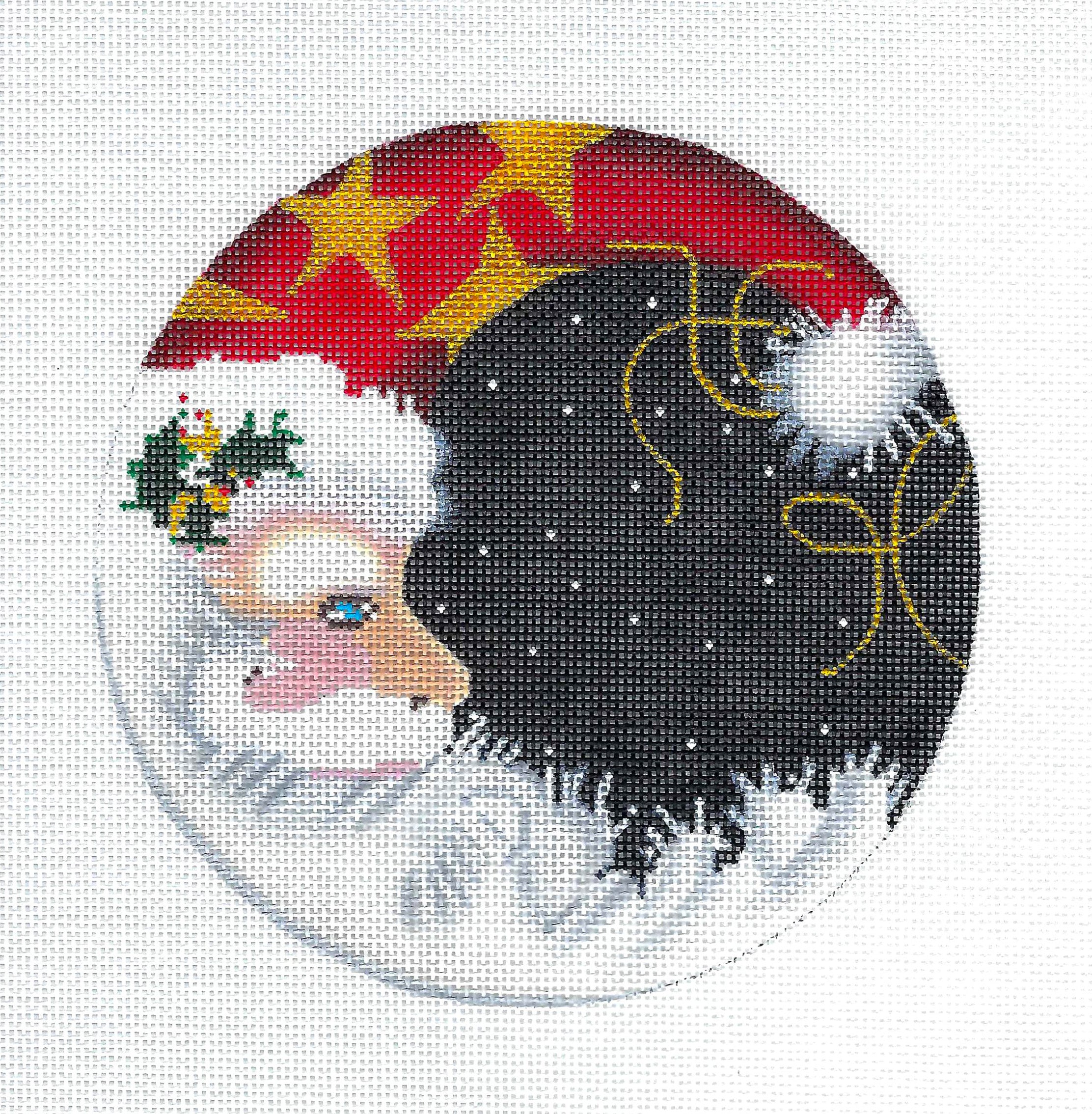 6" Round Design – Needlepoint by Wildflowers
