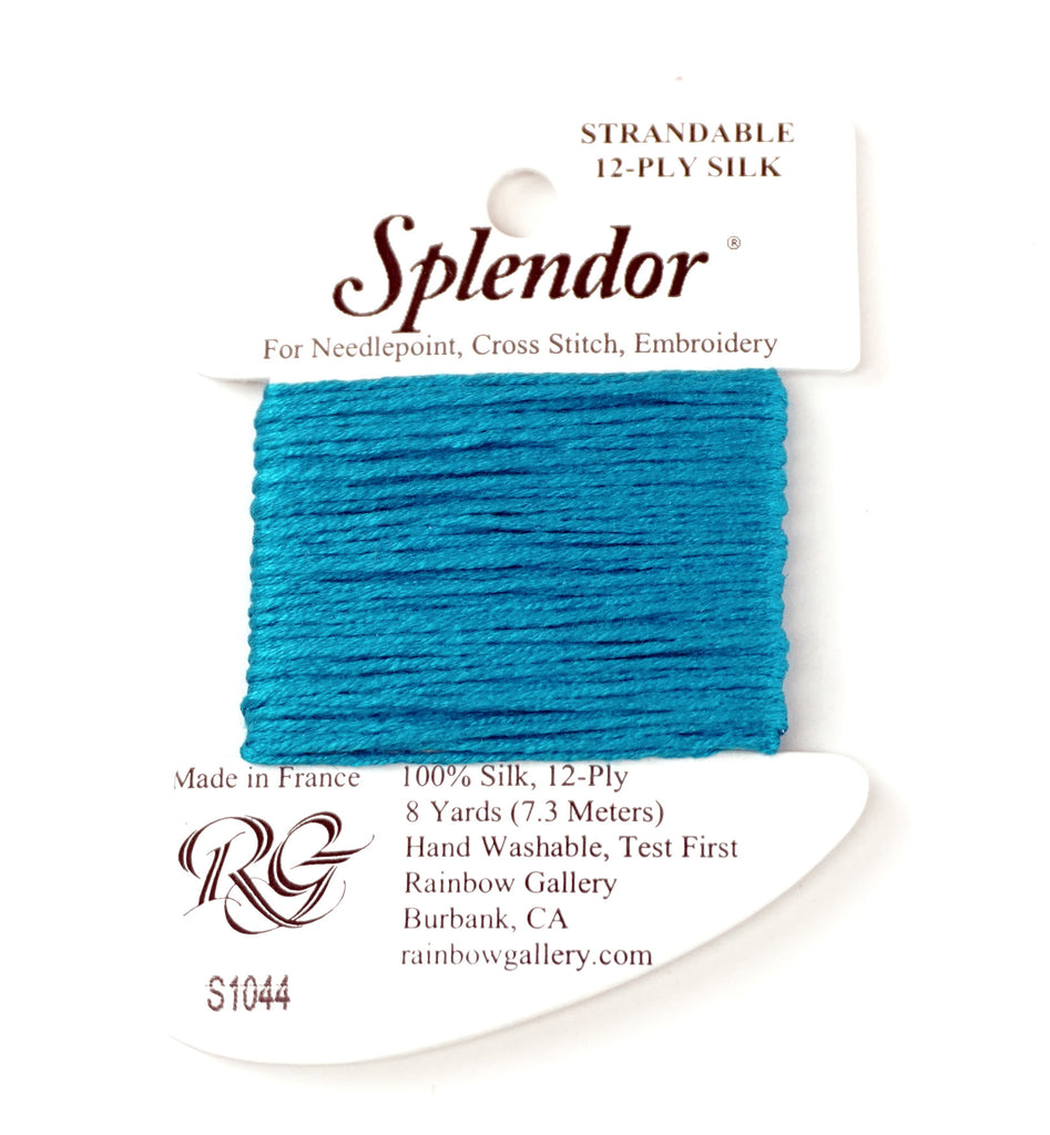 SPLENDOR SILK #S1044 "Deep Aqua" Needlepoint Stitching Thread by Rainb ...