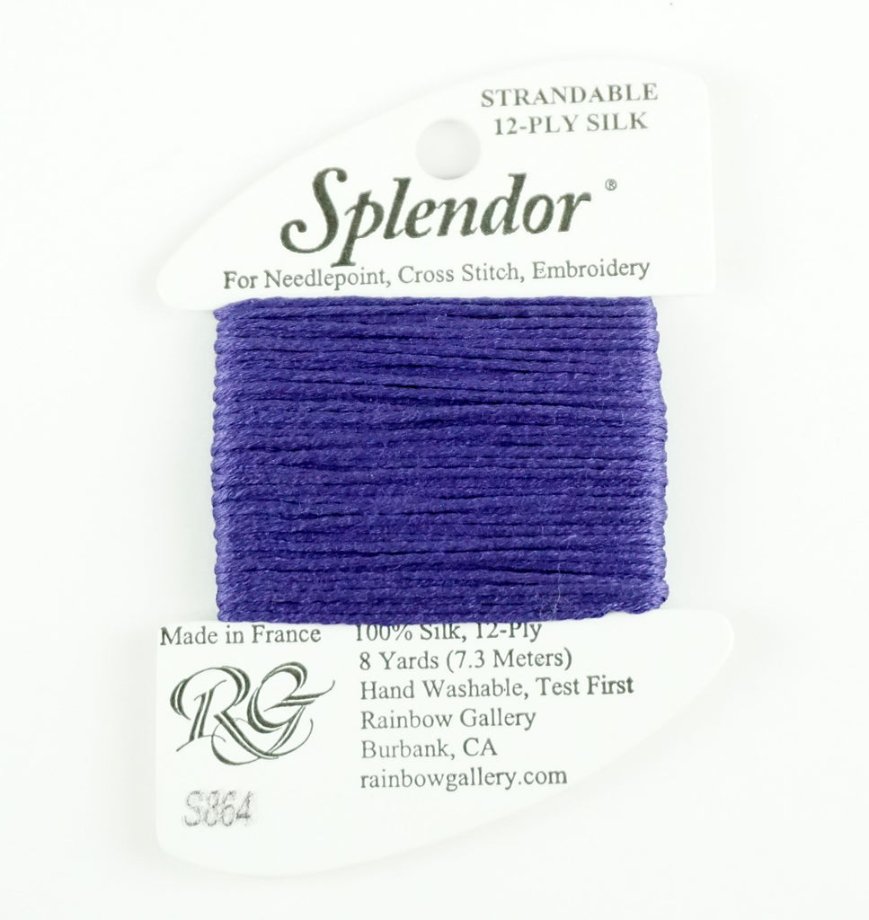 SPLENDOR SILK #S864 "Dk. Periwinkle" Needlepoint Stitching Thread by R ...